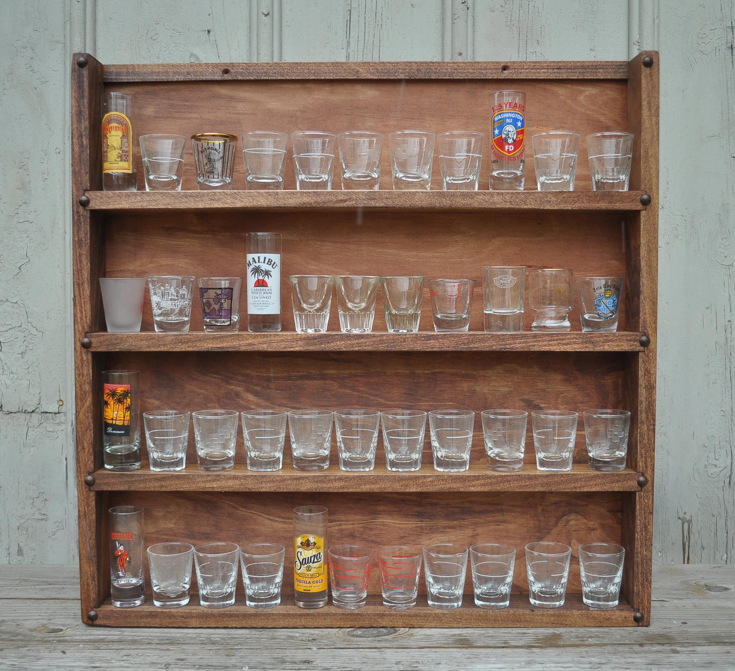 Shot Glass Display Hard Rock Shot Glass Wall Mounted Shot | Etsy