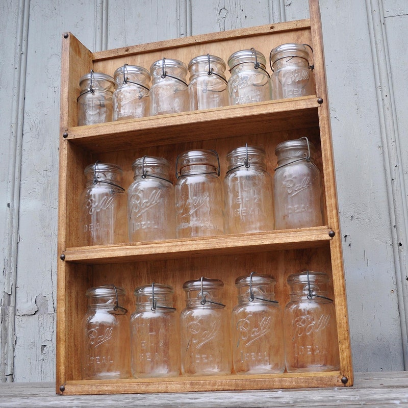 Mason Jar Rack - Etsy