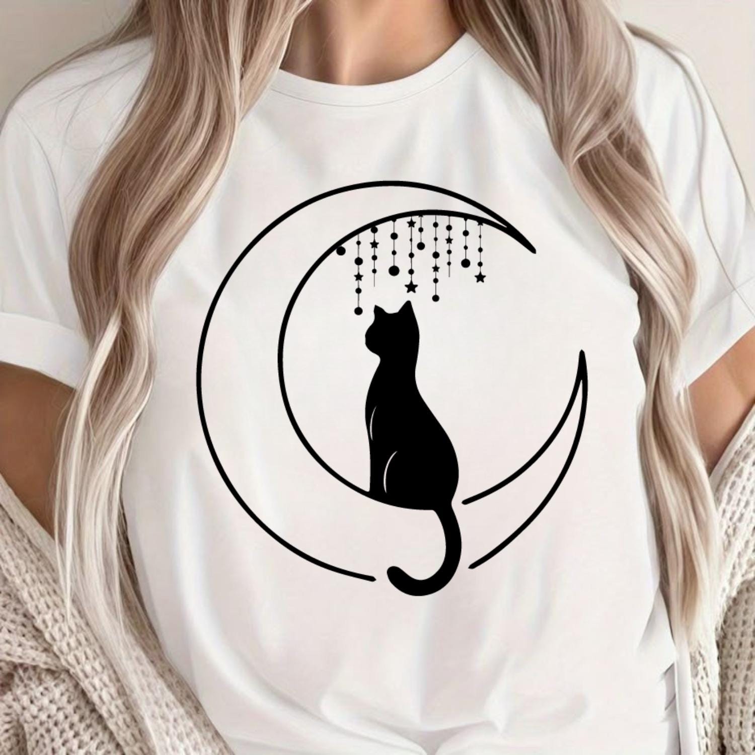 Mystical Cat and Moon SVG Designs Bundle,witchy Cat Clipart,moon and ...