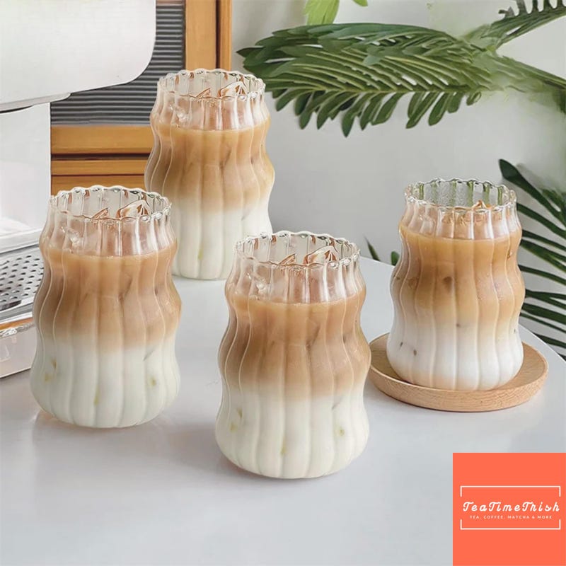 Wavy Glass Cup Set - Etsy UK