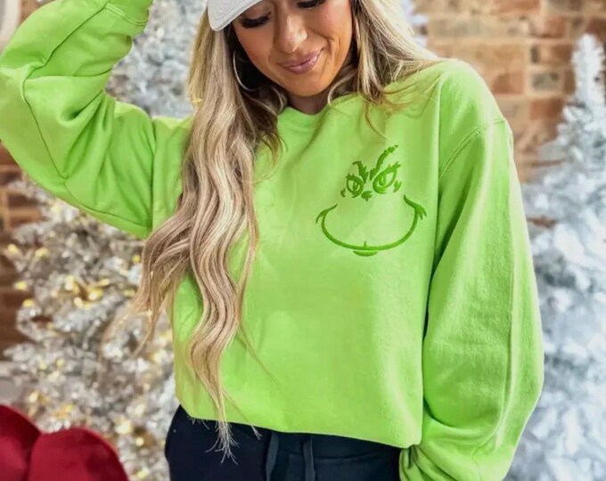 You’re A Mean One! Lime Green Graphic Crewneck - Etsy
