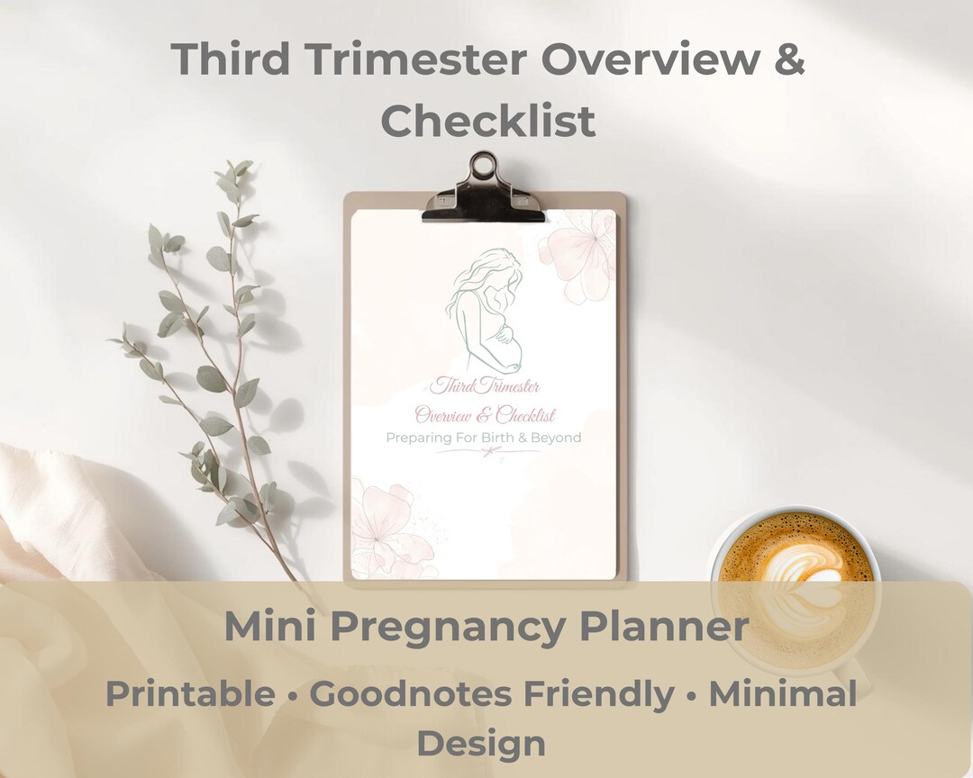 Third Trimester Overview & Checklist Planner| Pregnancy Printable PDF ...