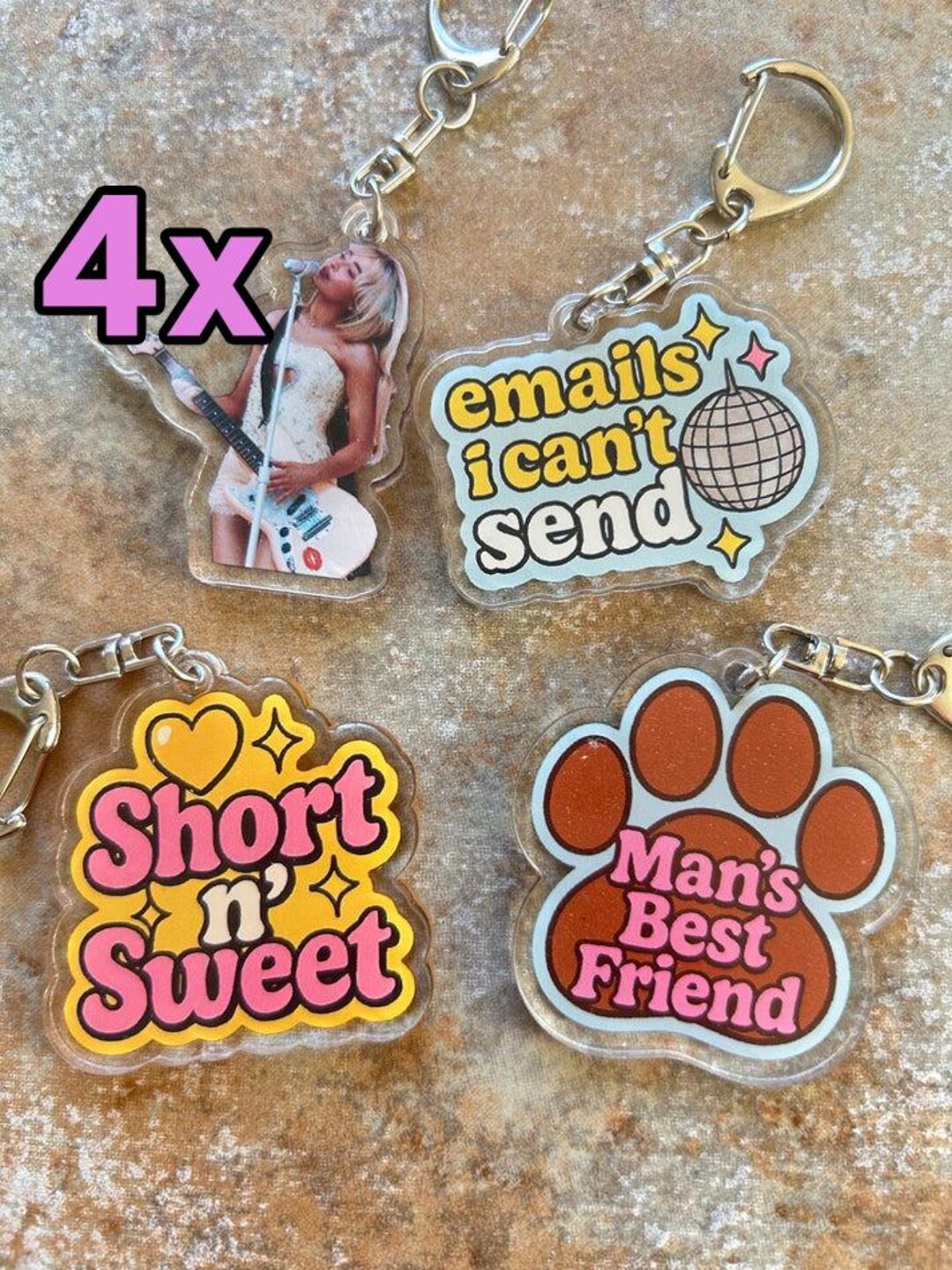 4x Sabrina Carpenter Keychains Bundle - Etsy