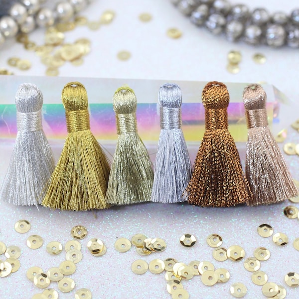 Metallic Tassels - Etsy