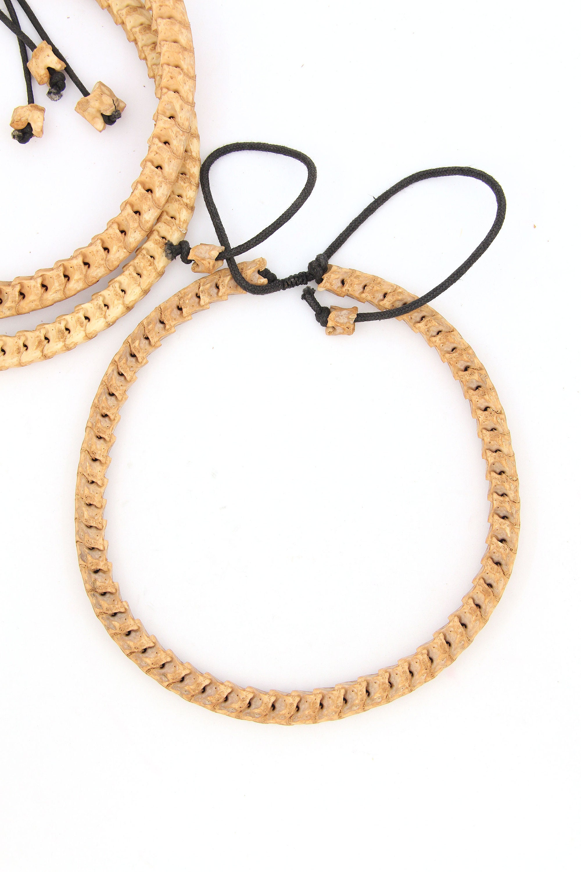 Serpentine: Real White Snake Vertebrae Bead Necklace Approx. | Etsy