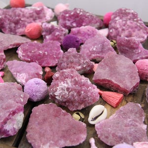 Cobalto Calcite Mineral Specimen: Pink, Rose, Natural Druzy Gemstone ...