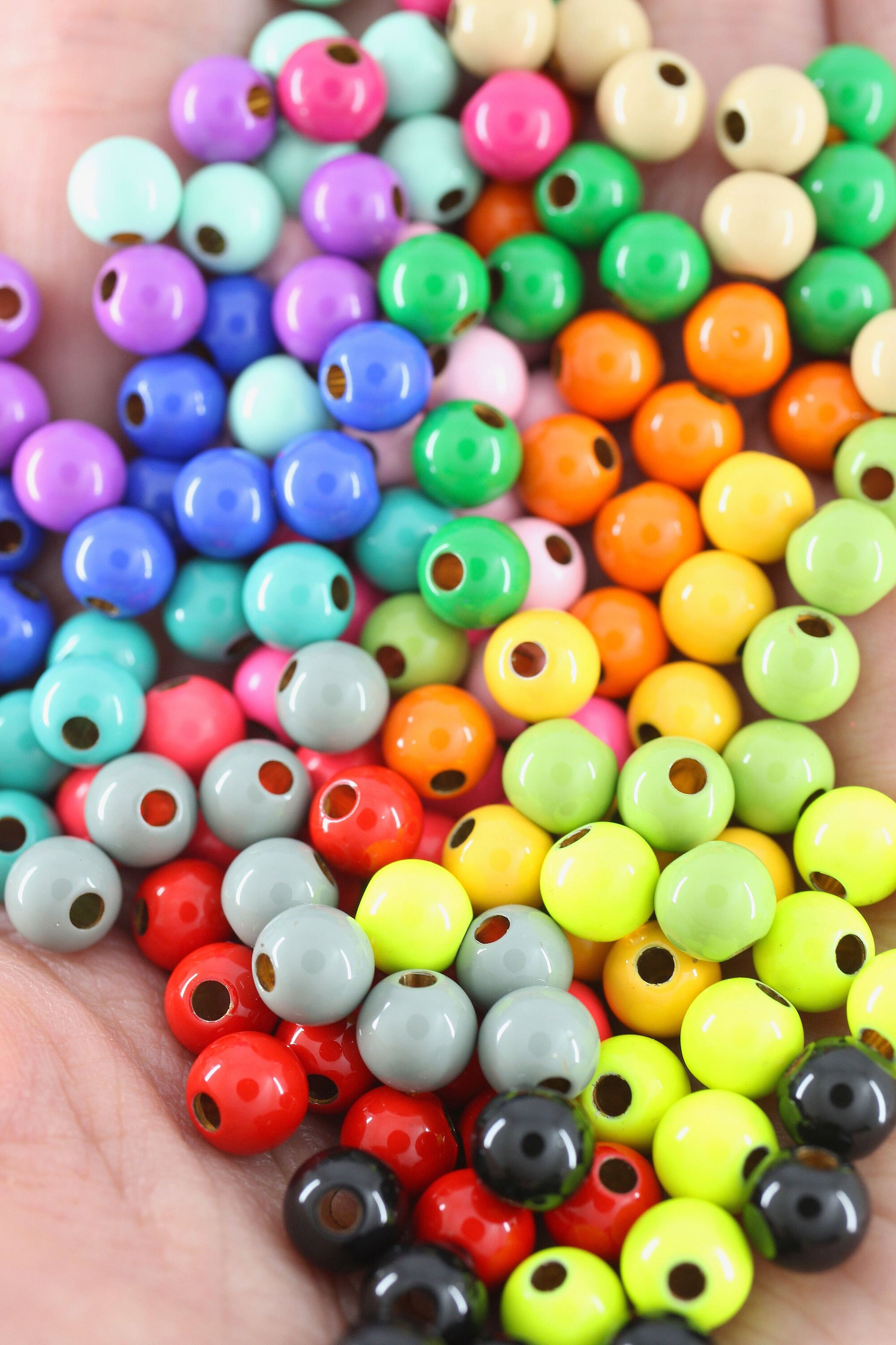 Enamel Sprinkles Round Beads, 6mm, 10 Beads, DIY Jewelry Making, Round ...
