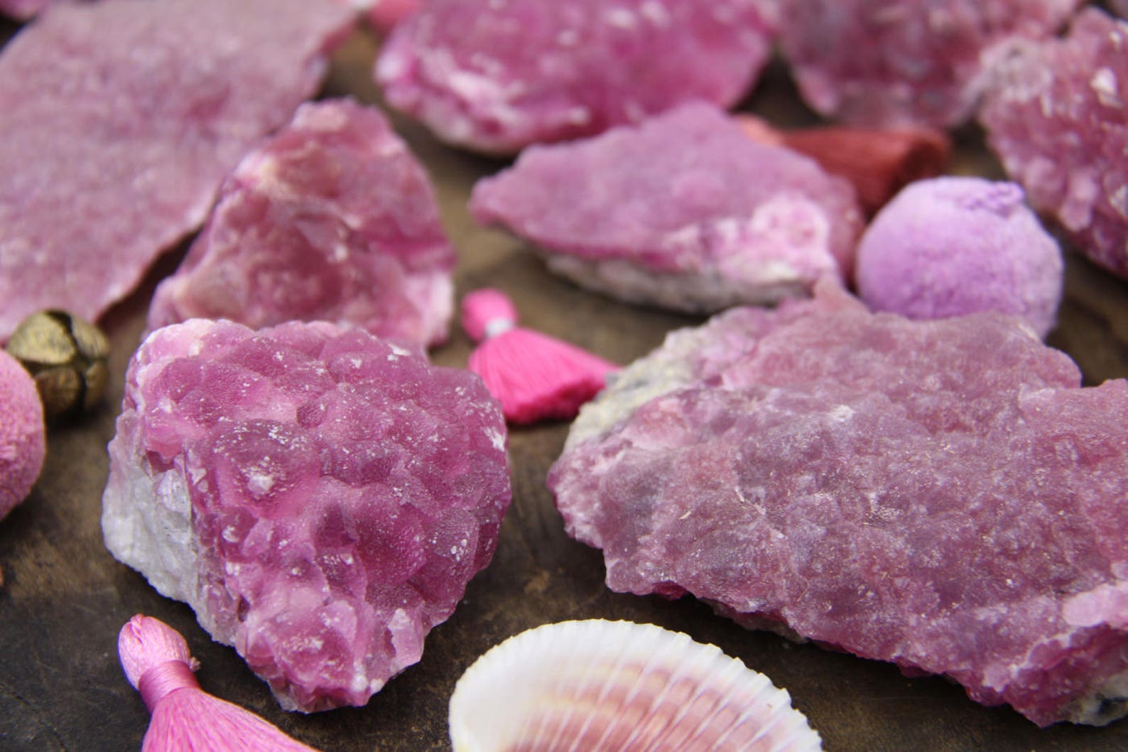 Cobalto Calcite Mineral Specimen: Pink, Rose, Natural Druzy Gemstone ...