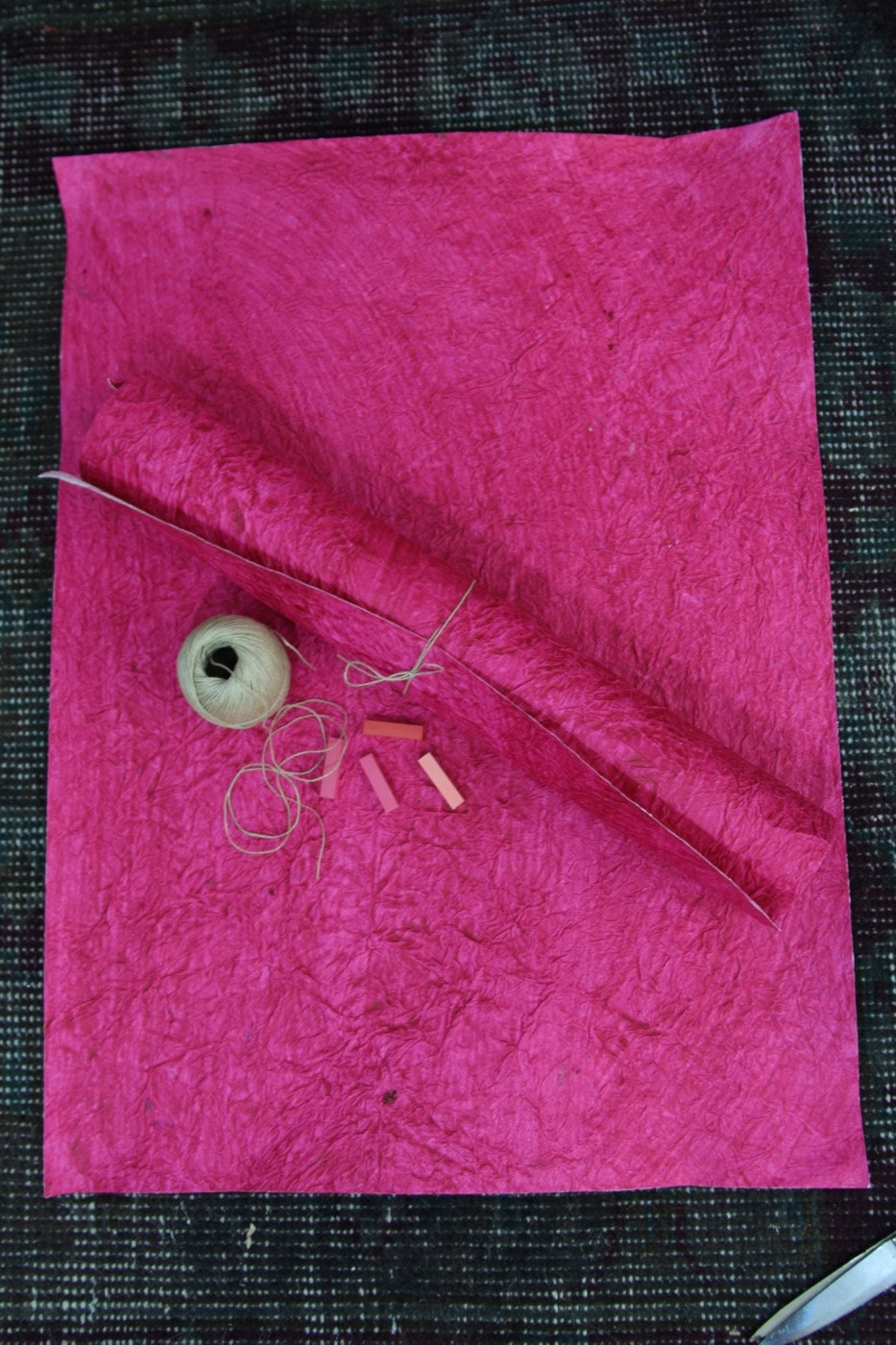 Pink Handmade Recycled Rag Paper From India 25x30 Rich | Etsy