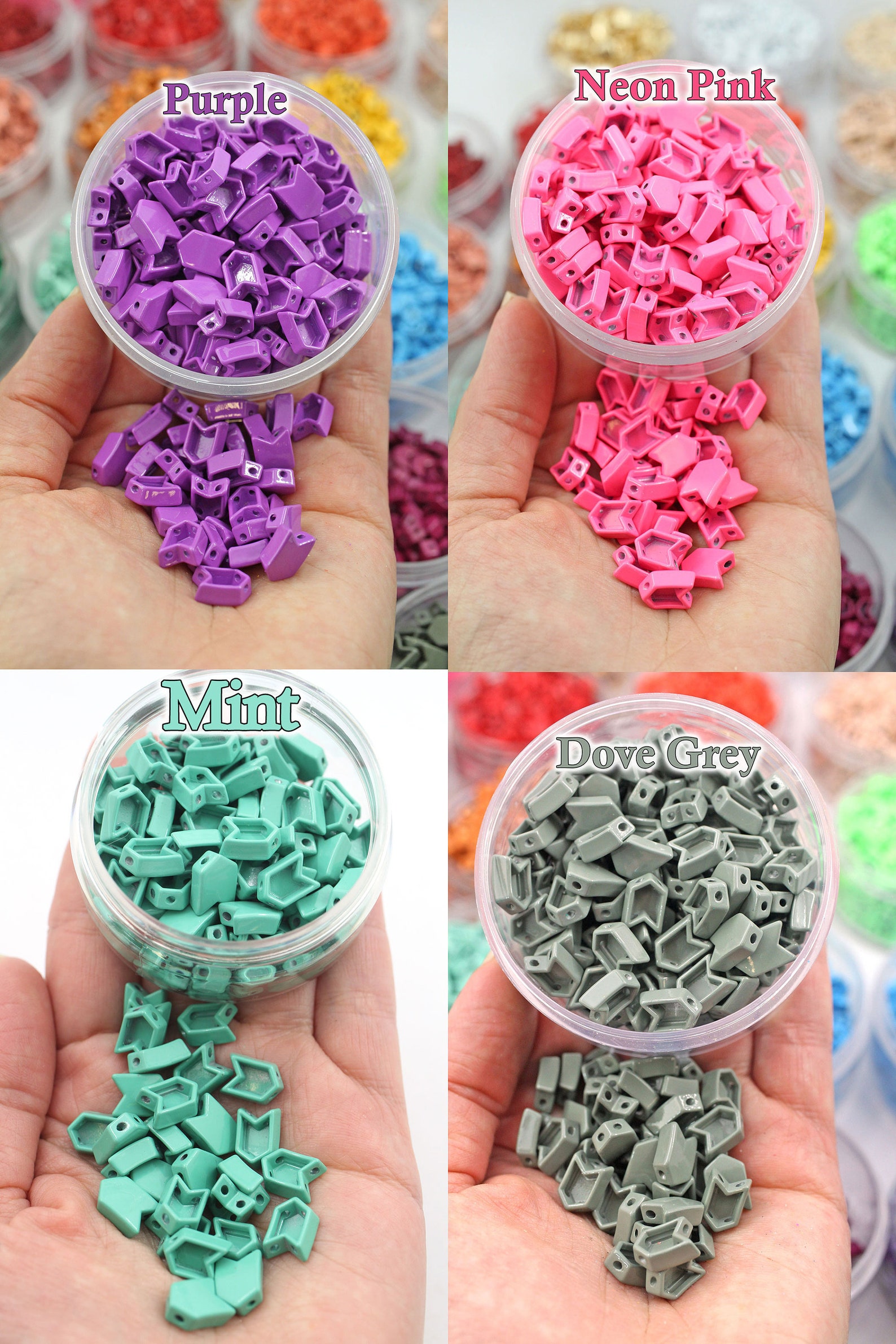 Enamel Tile Beads Chevron Arrow Shape 2-hole Beads for - Etsy