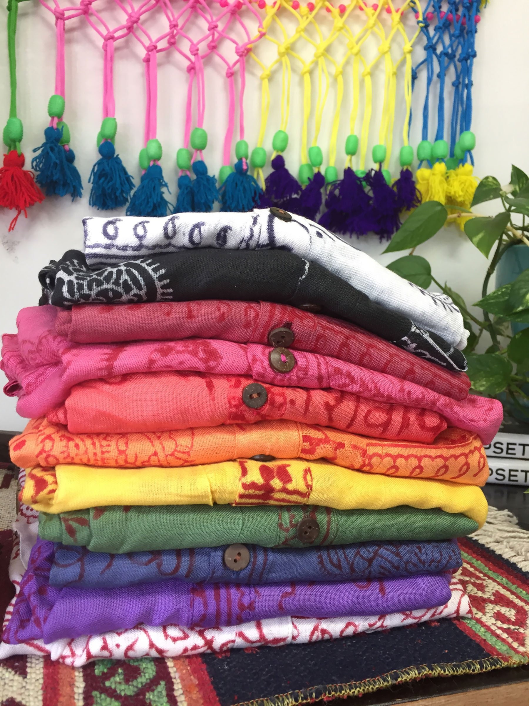 Om Shirt: Handmade Vintage Style Clothing From India Comfy - Etsy