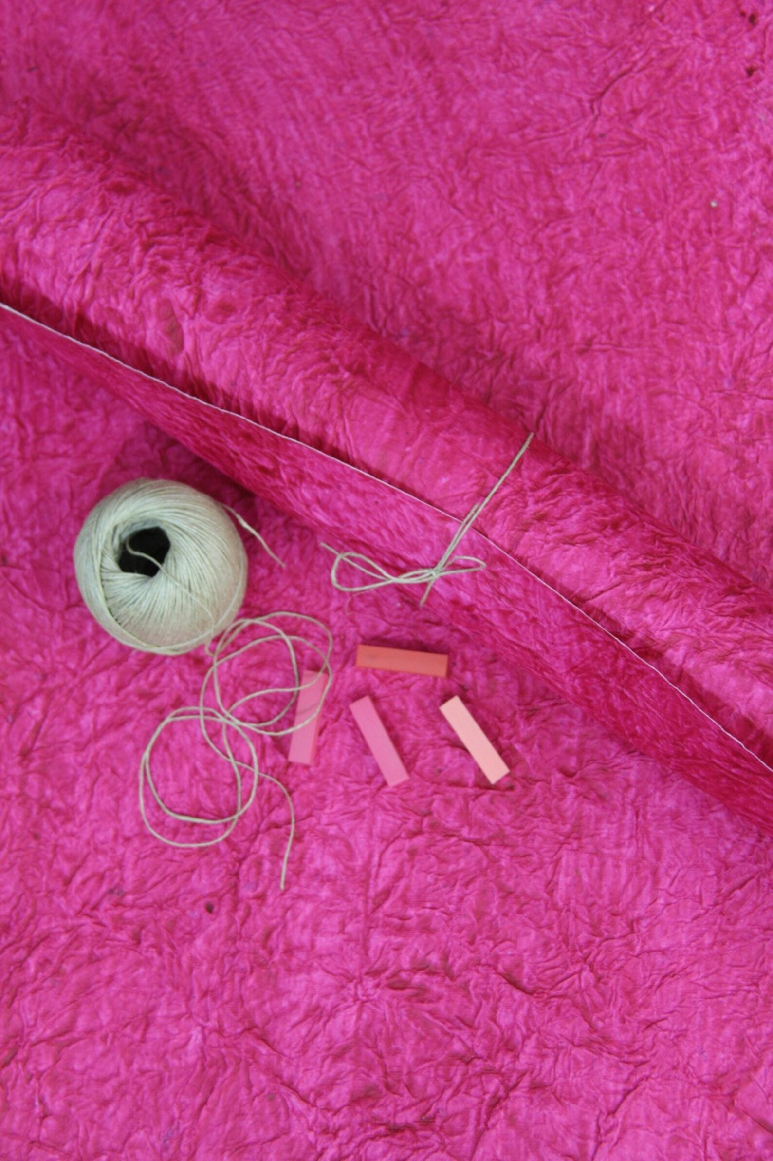 Pink Handmade Recycled Rag Paper From India 25x30 Rich | Etsy