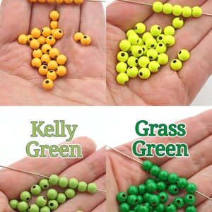 Enamel Sprinkles Round Beads, 6mm, 10 Beads, DIY Jewelry Making, Round ...