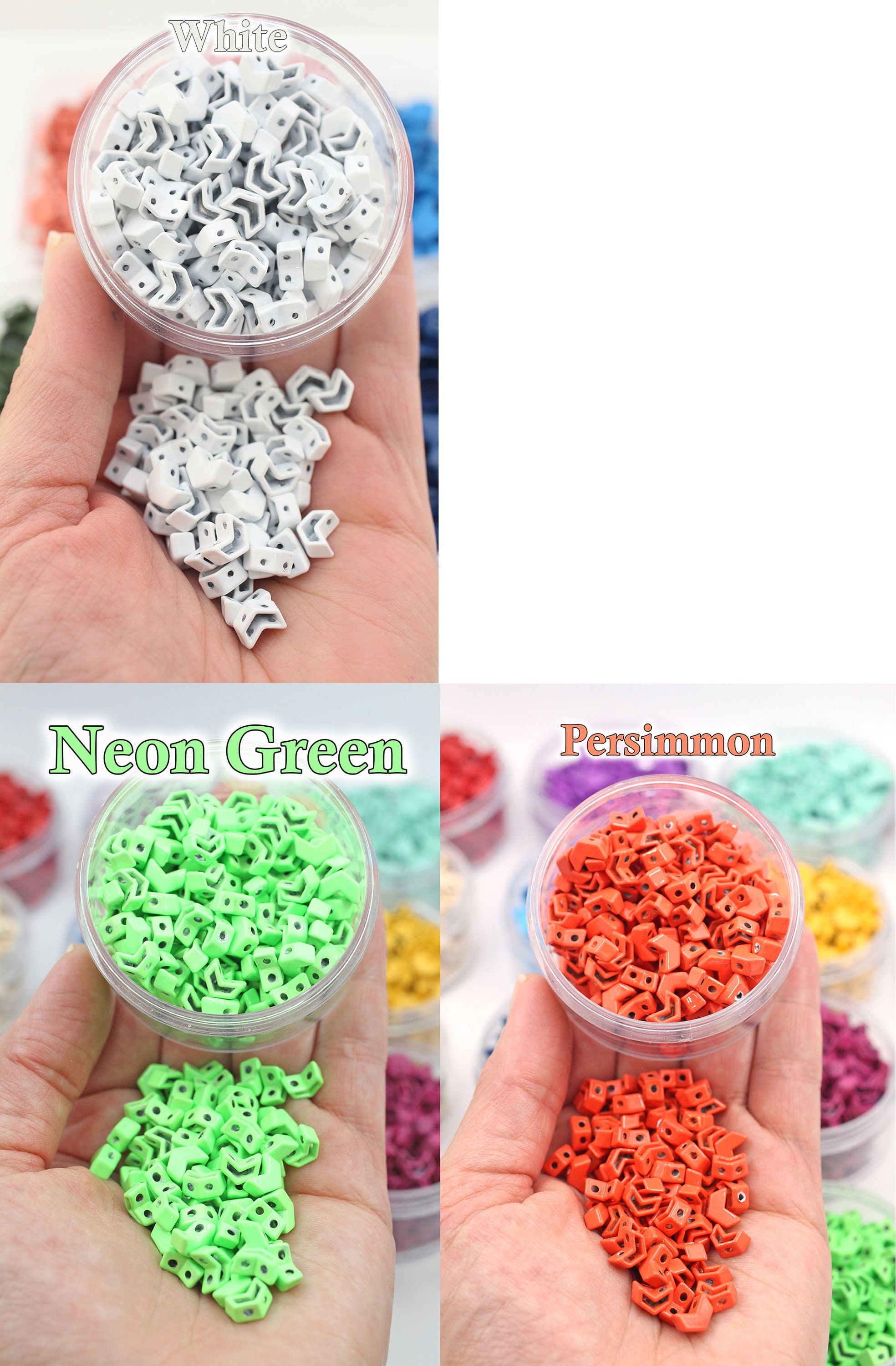 Enamel Tile Beads Chevron Arrow Shape 2-Hole Beads for | Etsy