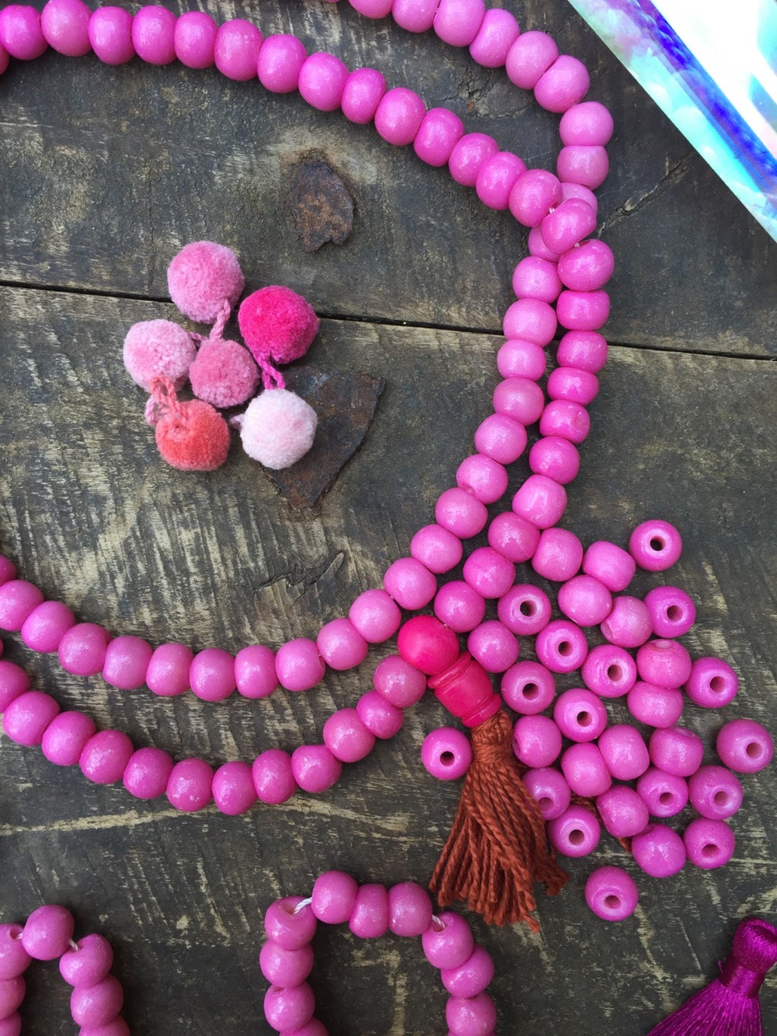 Rose Pink Bone Mala Beads 9mm 108 Beads Exclusive Color | Etsy
