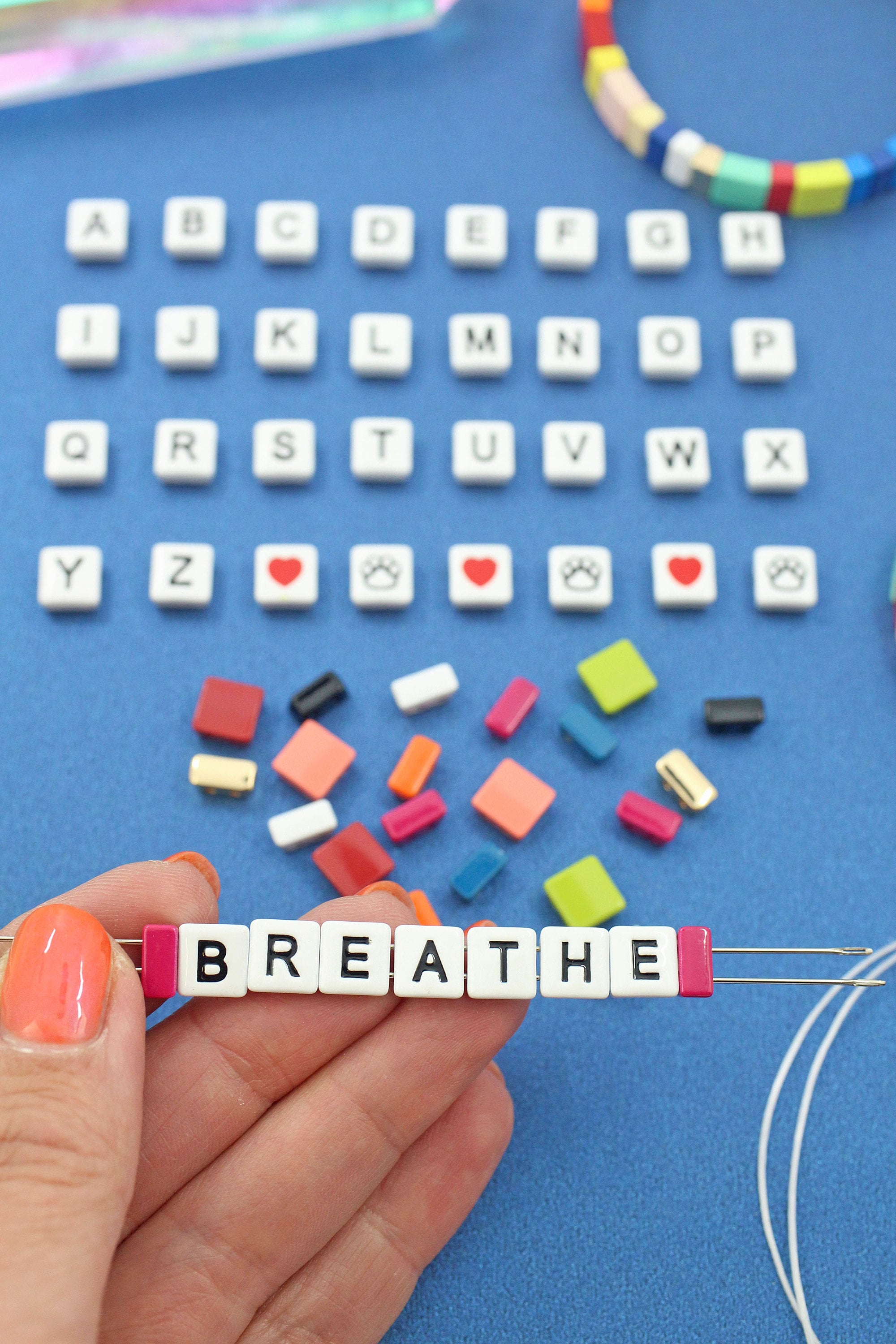 Alphabet Enamel Tile Beads, Rectangle & Square 2-hole Letter Beads for ...