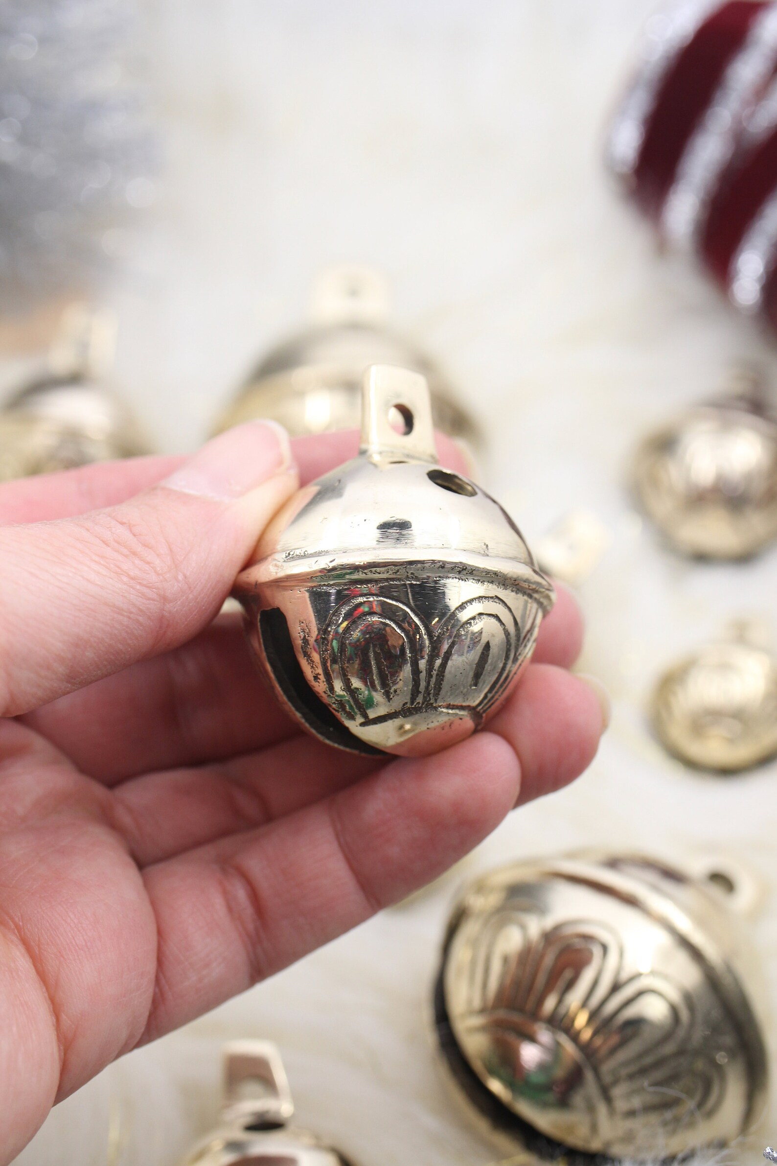 Real Santa's Sleigh Bell: Modern Christmas Vintage Bell With Clapper ...