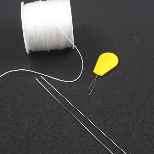 Elastic Spool Beading Needles & Needle Threader for Enamel - Etsy
