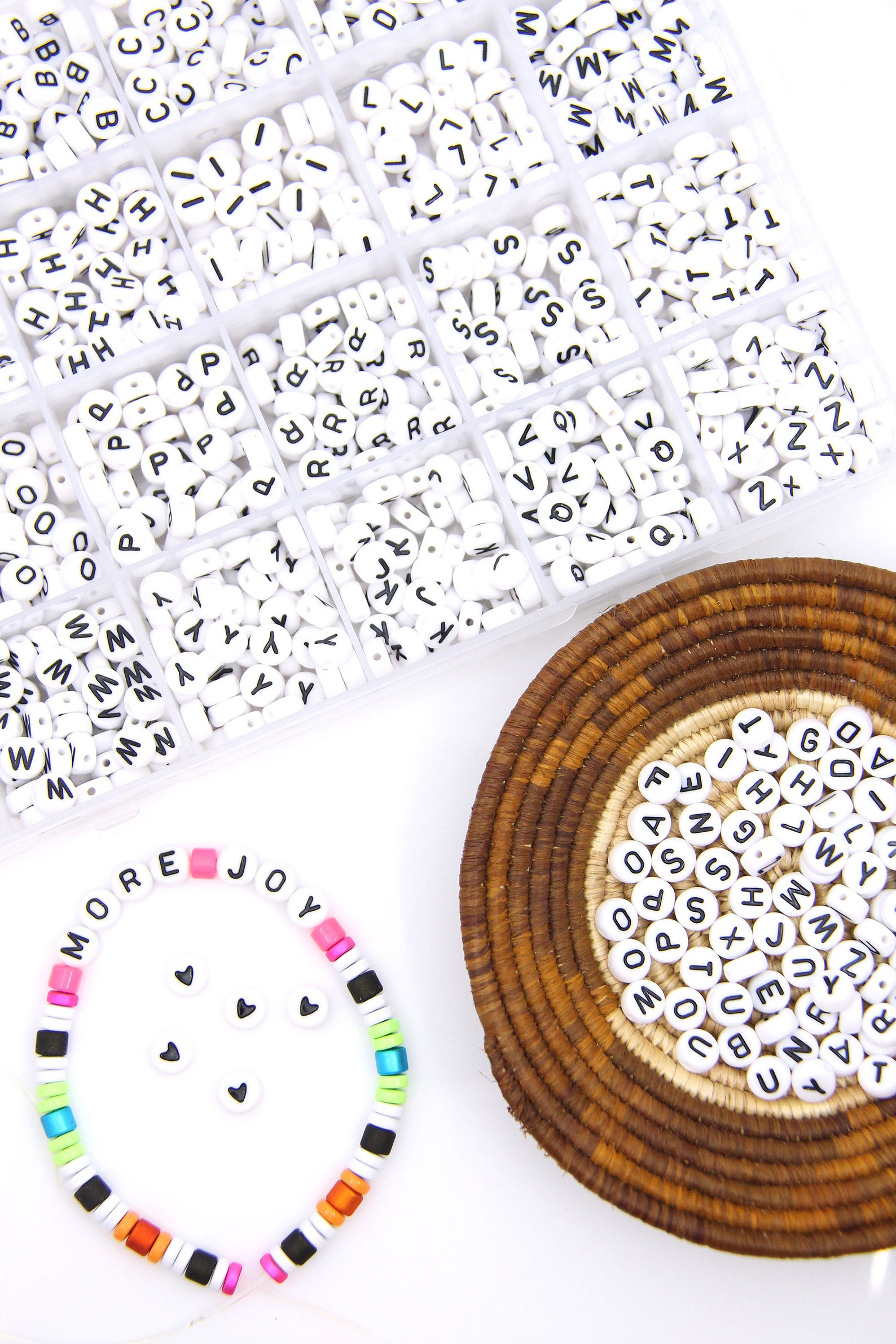 Alphabet Letter Beads Acrylic Round 7mm Beads for Custom Name - Etsy