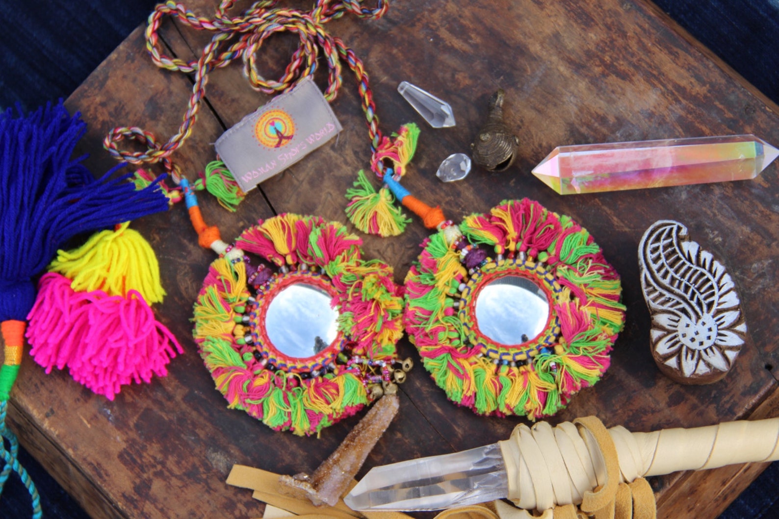 Camel Swag: Magenta Green Yellow Mirrored Camel Decoration - Etsy