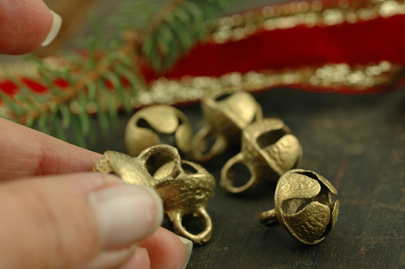 Medium Nepali Jingle: Brass Bells With Clapper, Made in Nepal, 15x19mm ...