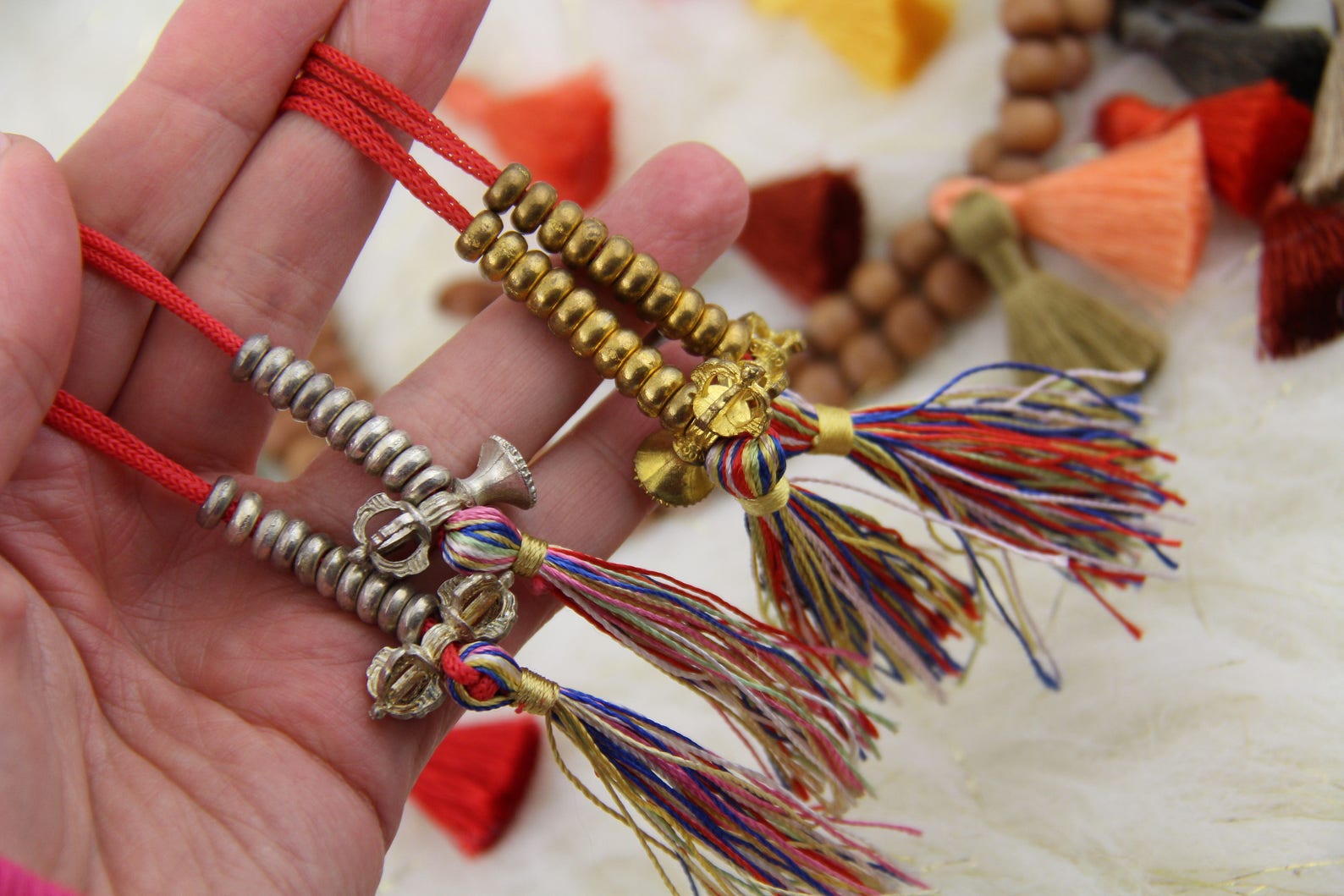Count Your Mantras: Rainbow Tasseled Mala Counters Prayer - Etsy
