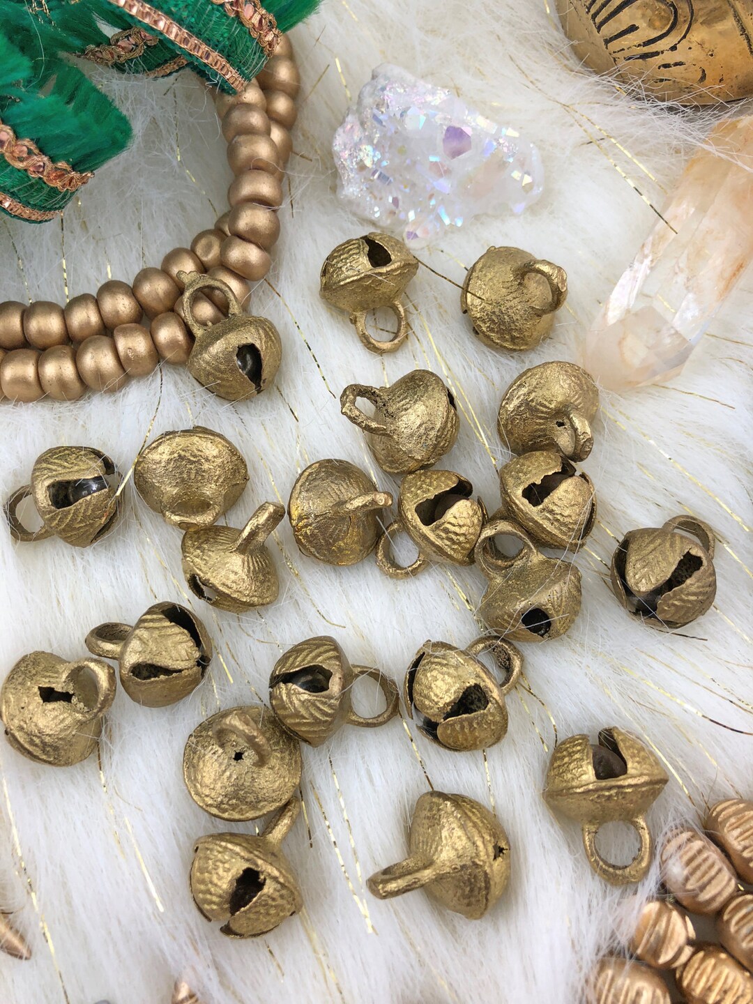 Medium Nepali Jingle: Brass Bells With Clapper, Made in Nepal, 15x19mm ...