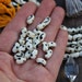 Cream Barrel : Hand Painted Comma Bone Beads, 6x8mm, 22 Large Hole ...