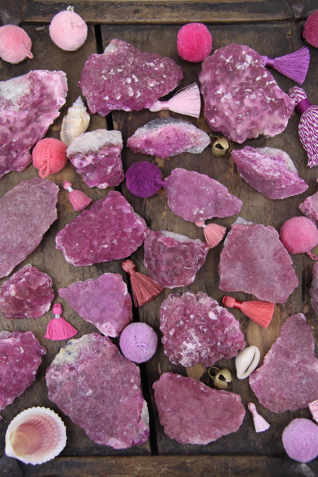 Cobalto Calcite Mineral Specimen: Pink, Rose, Natural Druzy Gemstone ...