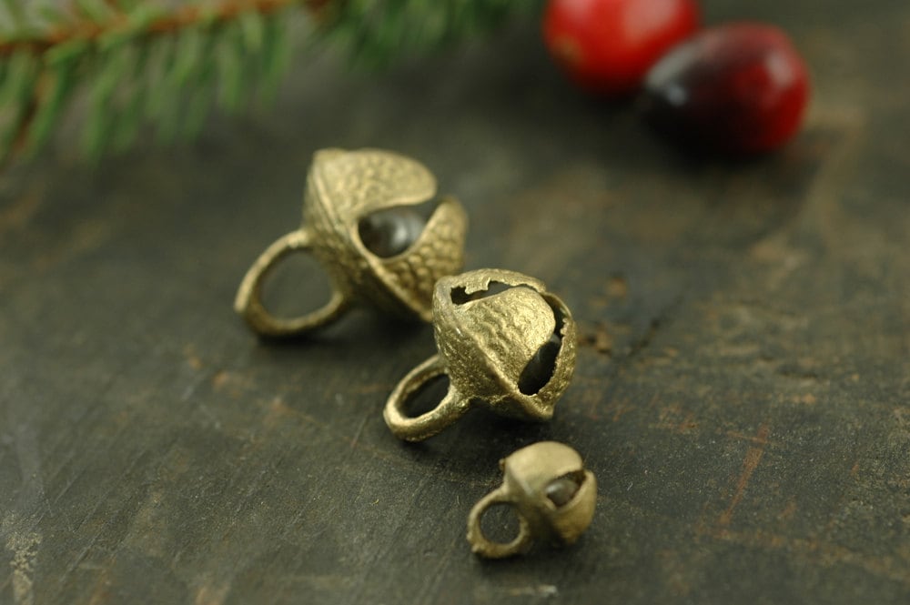 Medium Nepali Jingle: Brass Bells With Clapper, Made in Nepal, 15x19mm ...