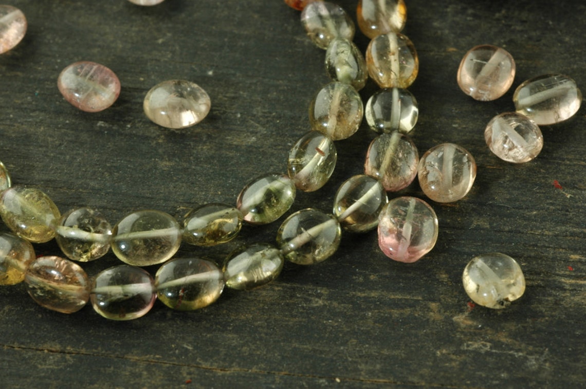 Gazing Pond: Tourmaline Smooth Pebble Beads 10 Beads 5x5mm - Etsy