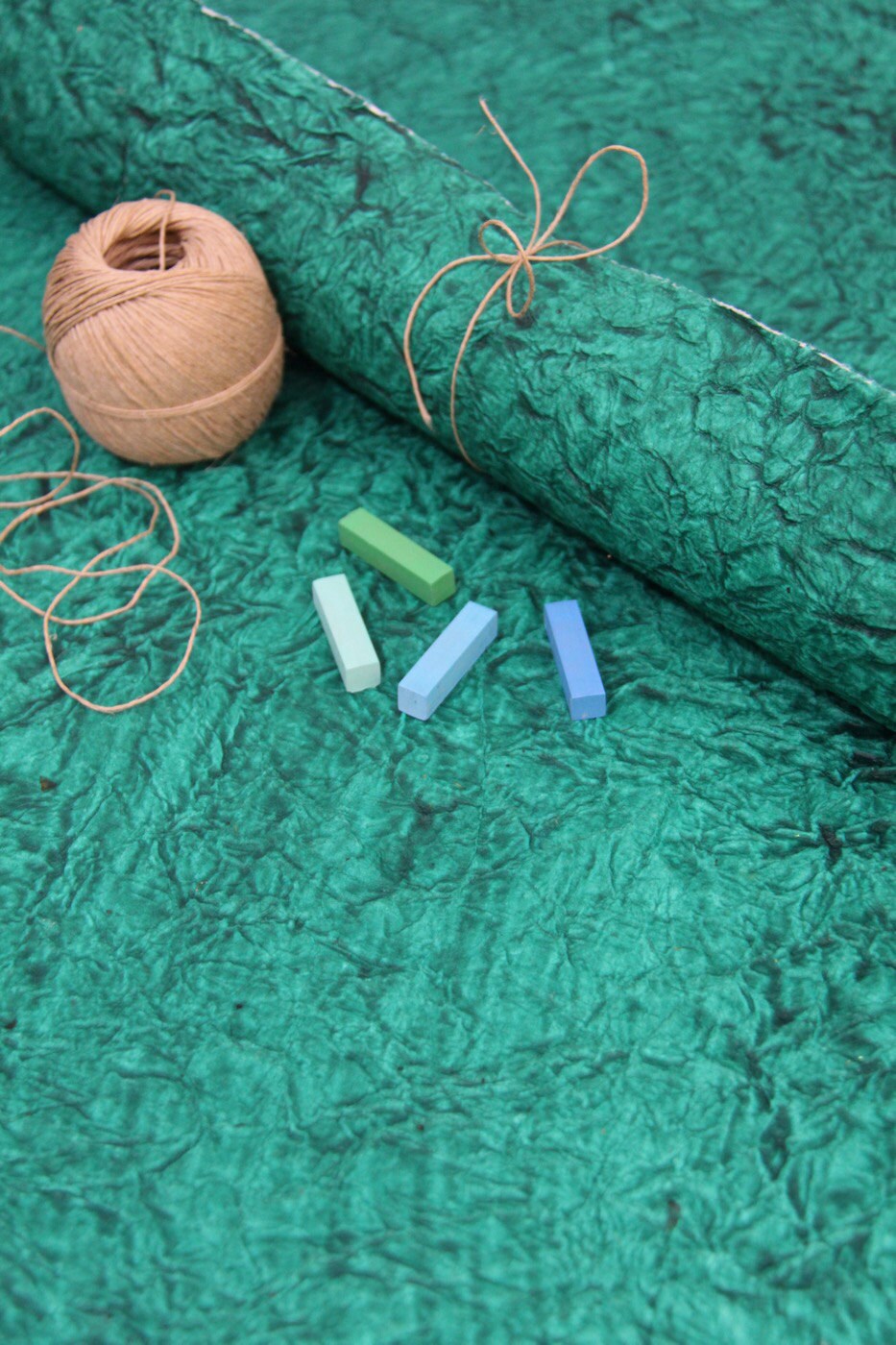 Teal Green Handmade Recycled Rag Paper From India - Etsy