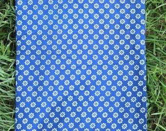 Blue Block Print Fabric - Etsy