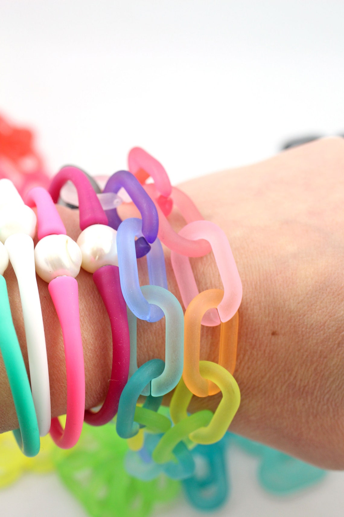 Snap Links: Acrylic Links for Jewelry Making, DIY Chain Necklaces or ...