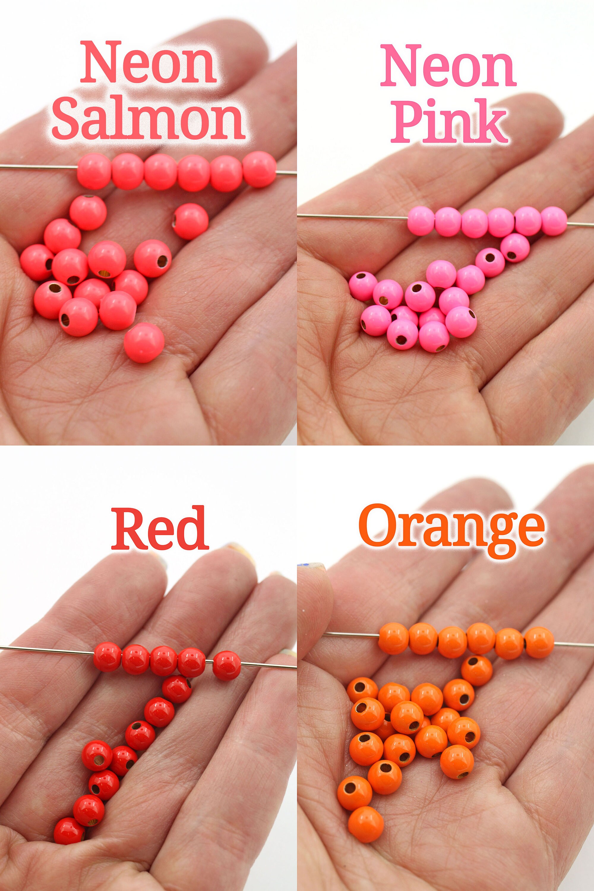 Enamel Sprinkles Round Beads, 6mm, 10 Beads, DIY Jewelry Making, Round ...