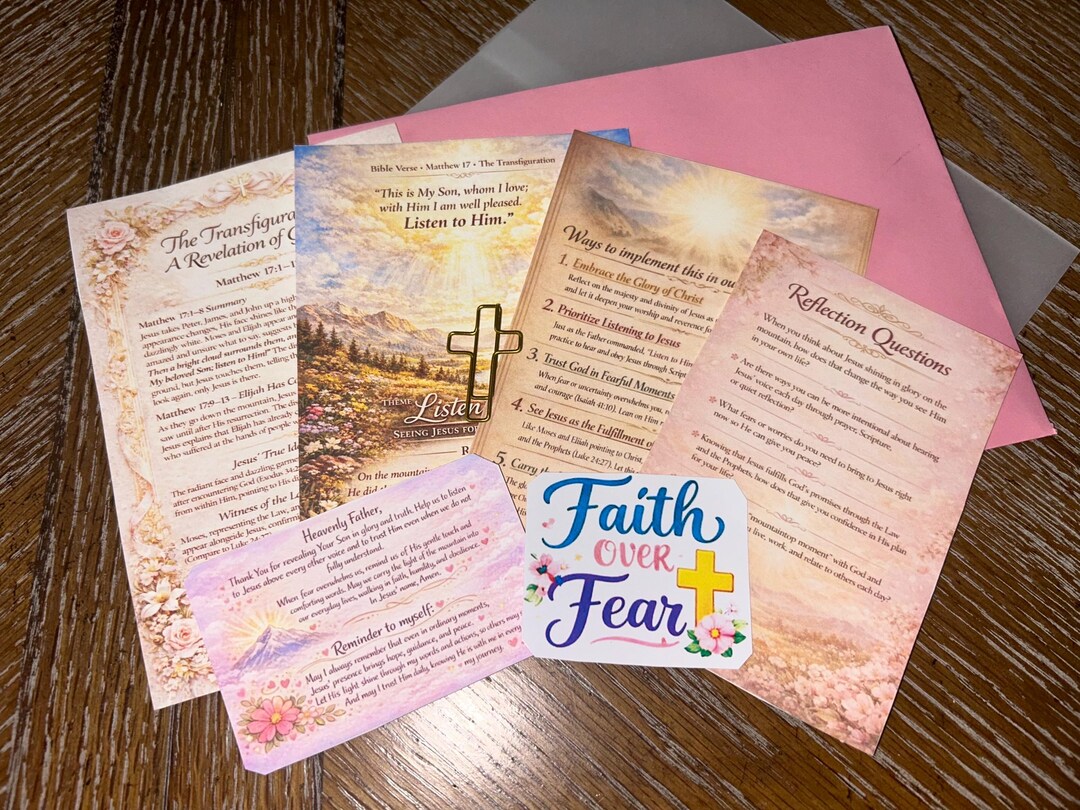 Christian Snail Mail Club | Bible Study the Transfiguration | One Time ...