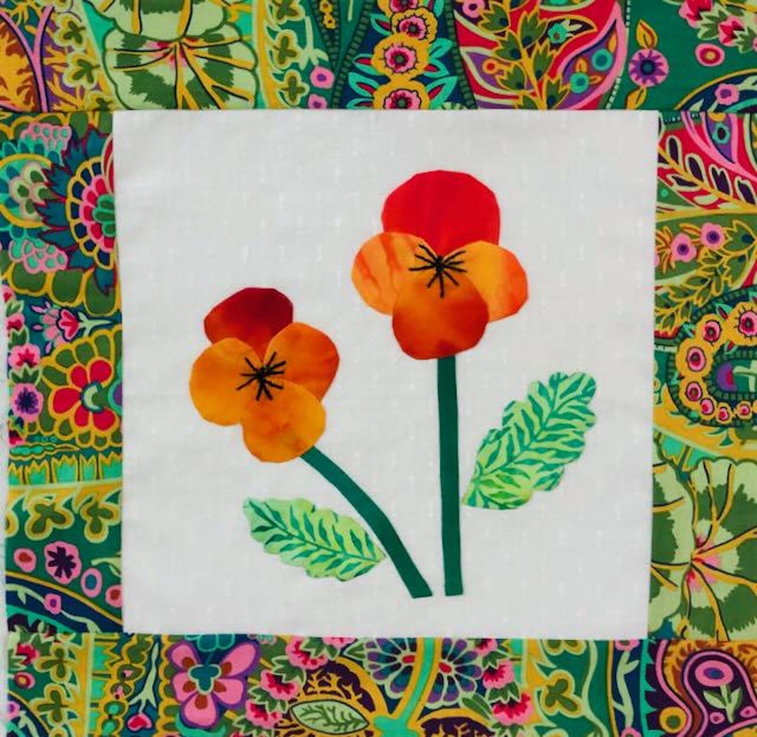 Pansy Appliqué Pattern - Etsy