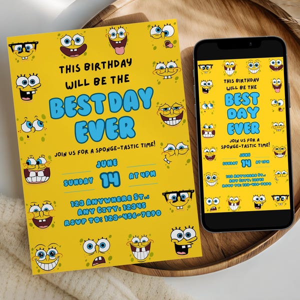 Spongebob Thank You Party - Etsy