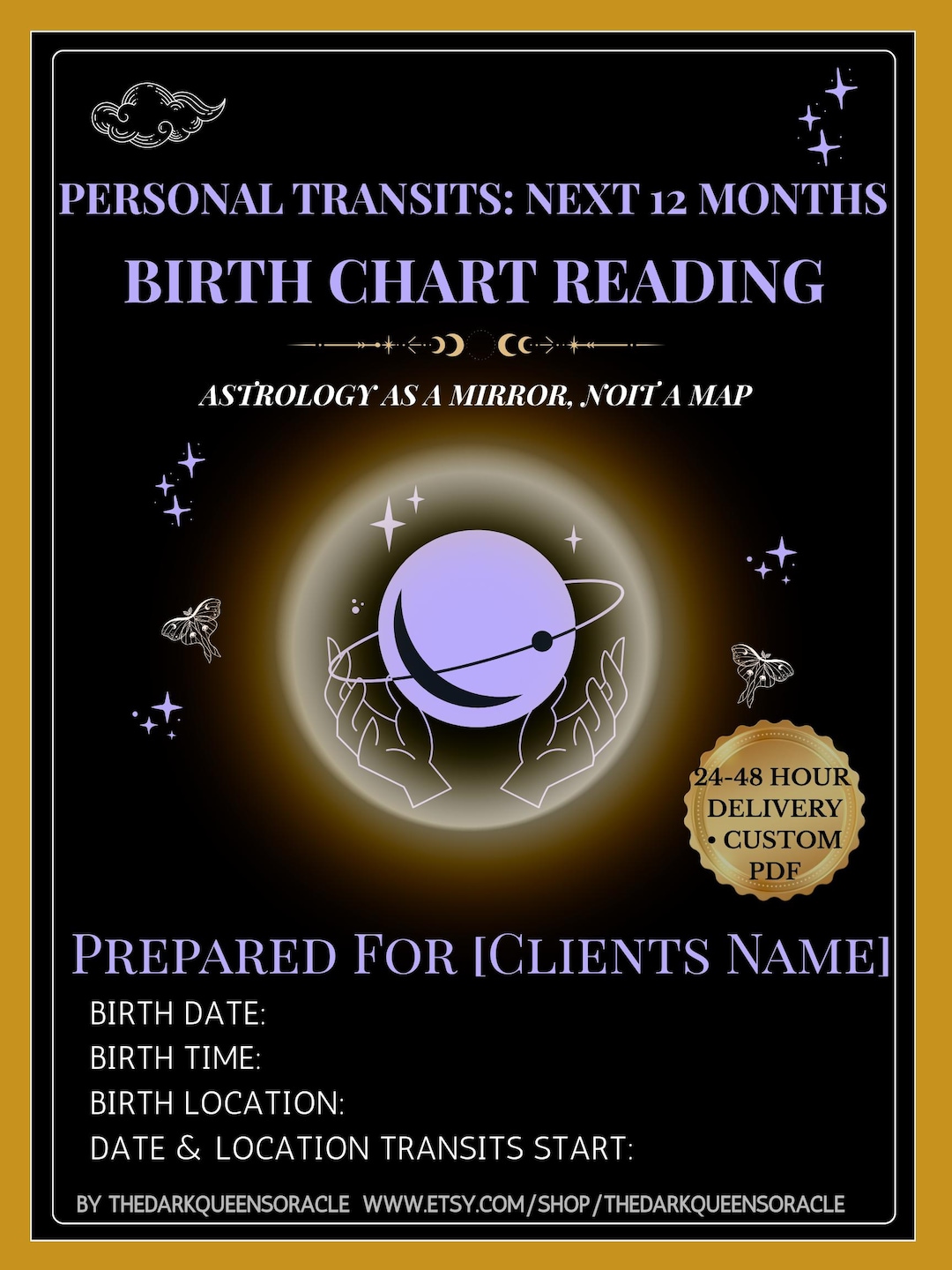 In Depth Astrological Birth Chart Reading | 12-month Transits & Timing ...
