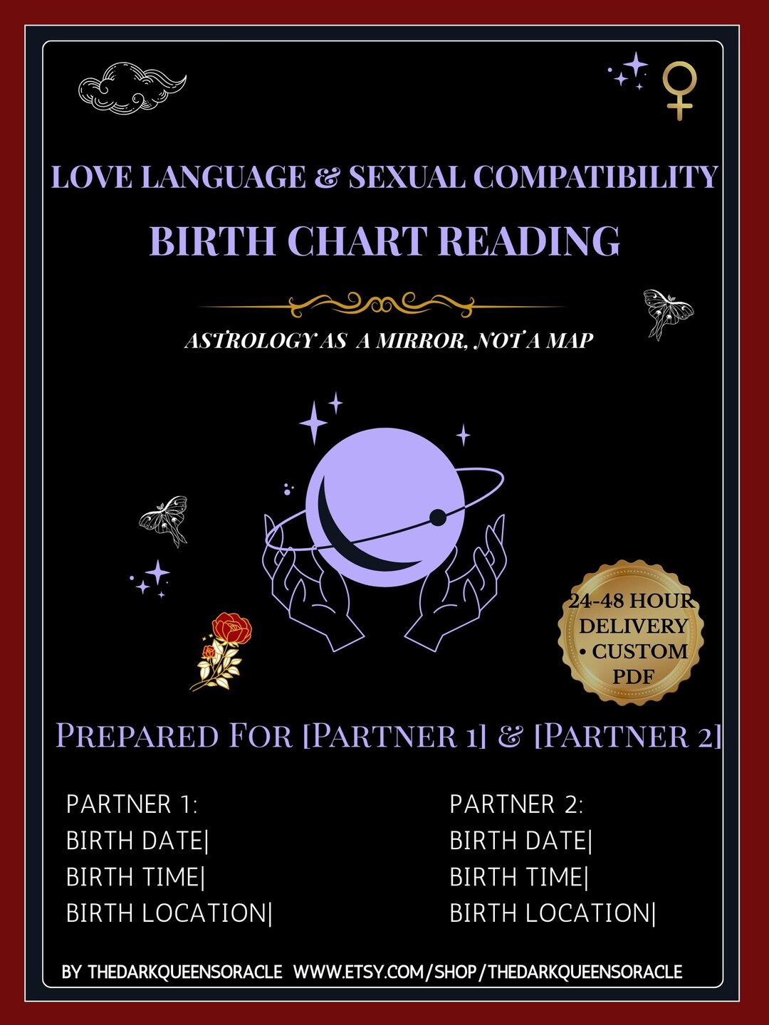 In Depth Astrological Birth Chart Compatibility Reading | Love Language ...