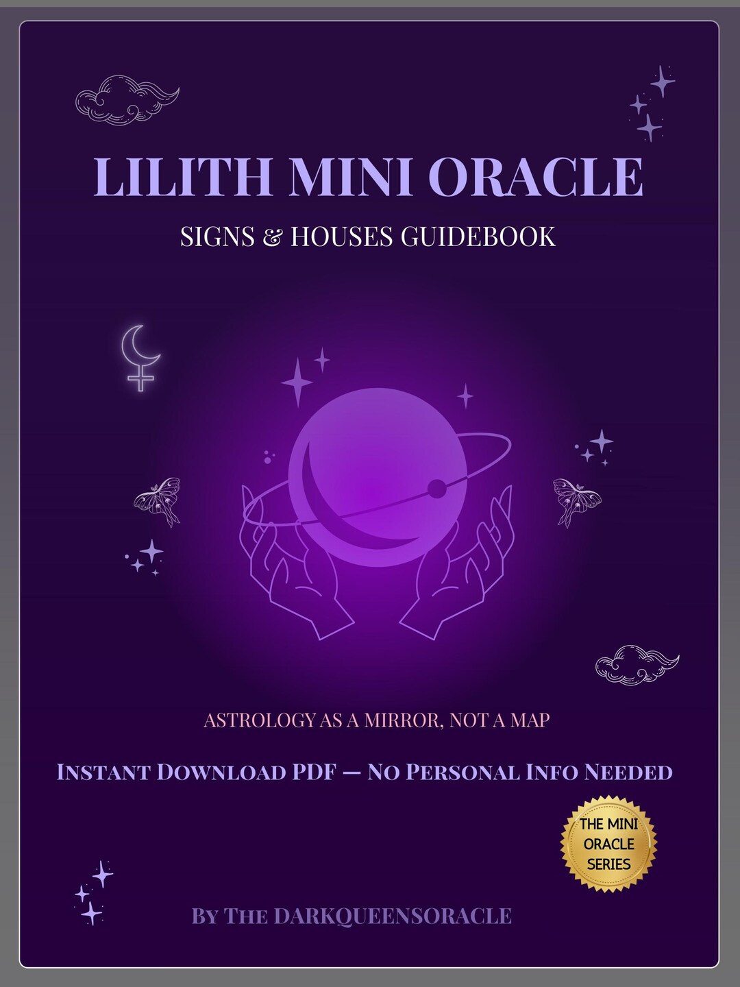 Lilith Mini Oracle • Signs & Houses Guidebook • Astrology Shadow Work ...