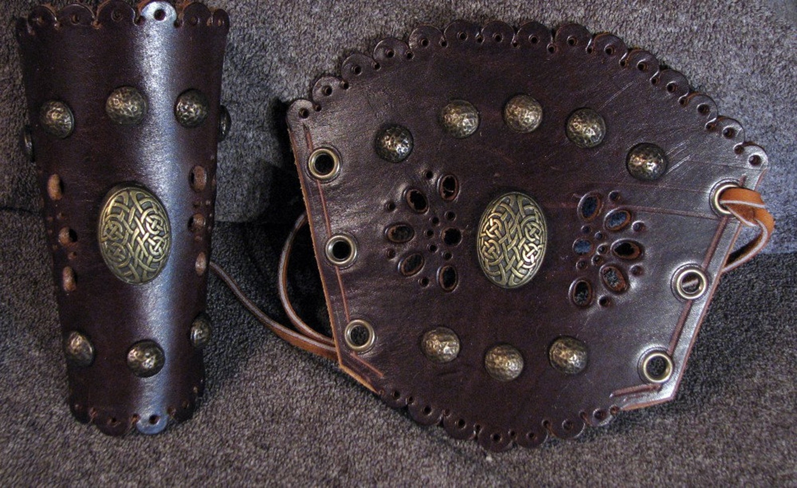 Leather Filigreed Wrist Cuffs - Etsy