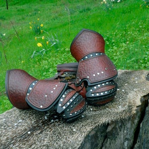 Double Leather Clamshell Gauntlets - Etsy