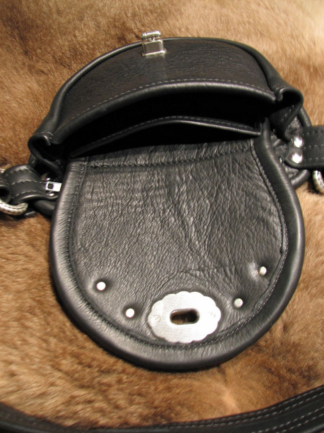 Black Buffalo and Old Silver Hip Pouch - Etsy