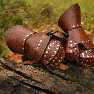 Leather Clamshell Gauntlets - Etsy