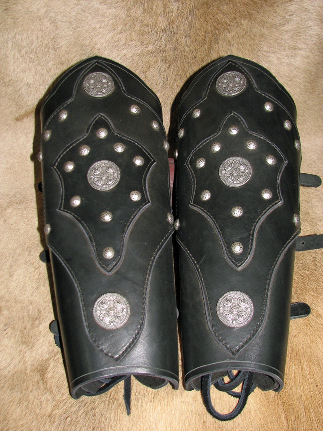 Black Leather Greaves - Etsy