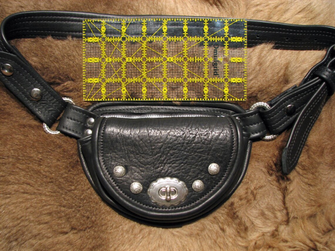 Black Buffalo and Old Silver Hip Pouch | Etsy