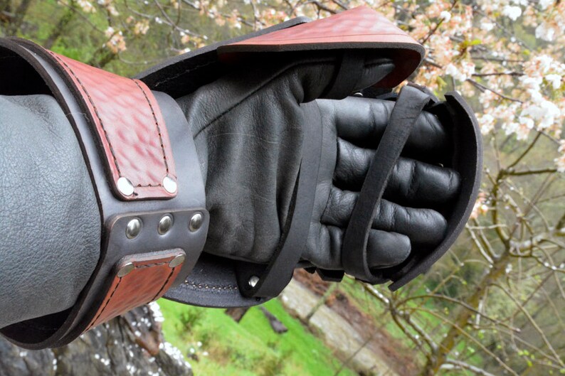 Double Leather Clamshell Gauntlets - Etsy