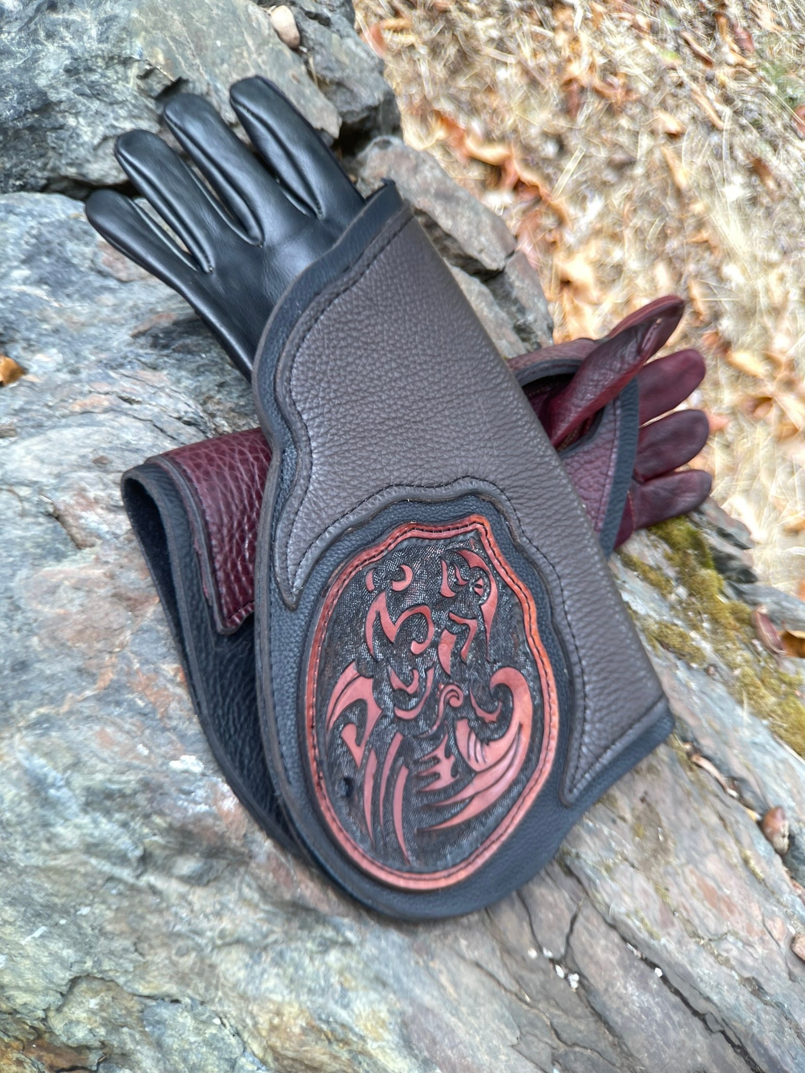 Celtic Falconers Gauntlet With Replaceable Glove - Etsy
