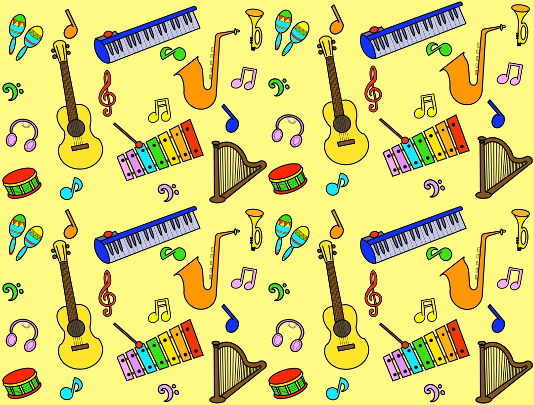 Musical Instrument Themed Prints - Etsy